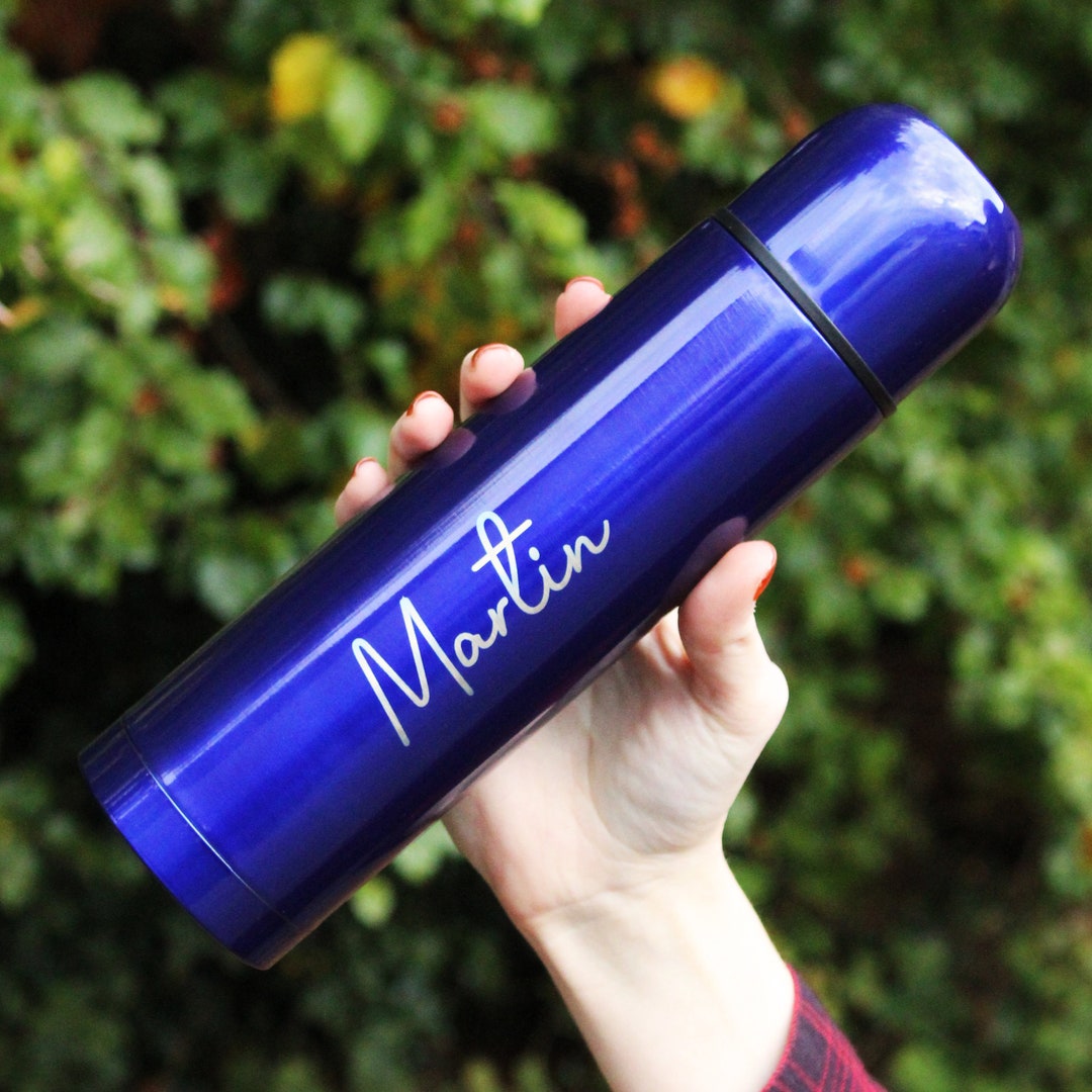 Personalised Flask, Insulated Drinks Bottle, Travel Flask Gift, Any ...