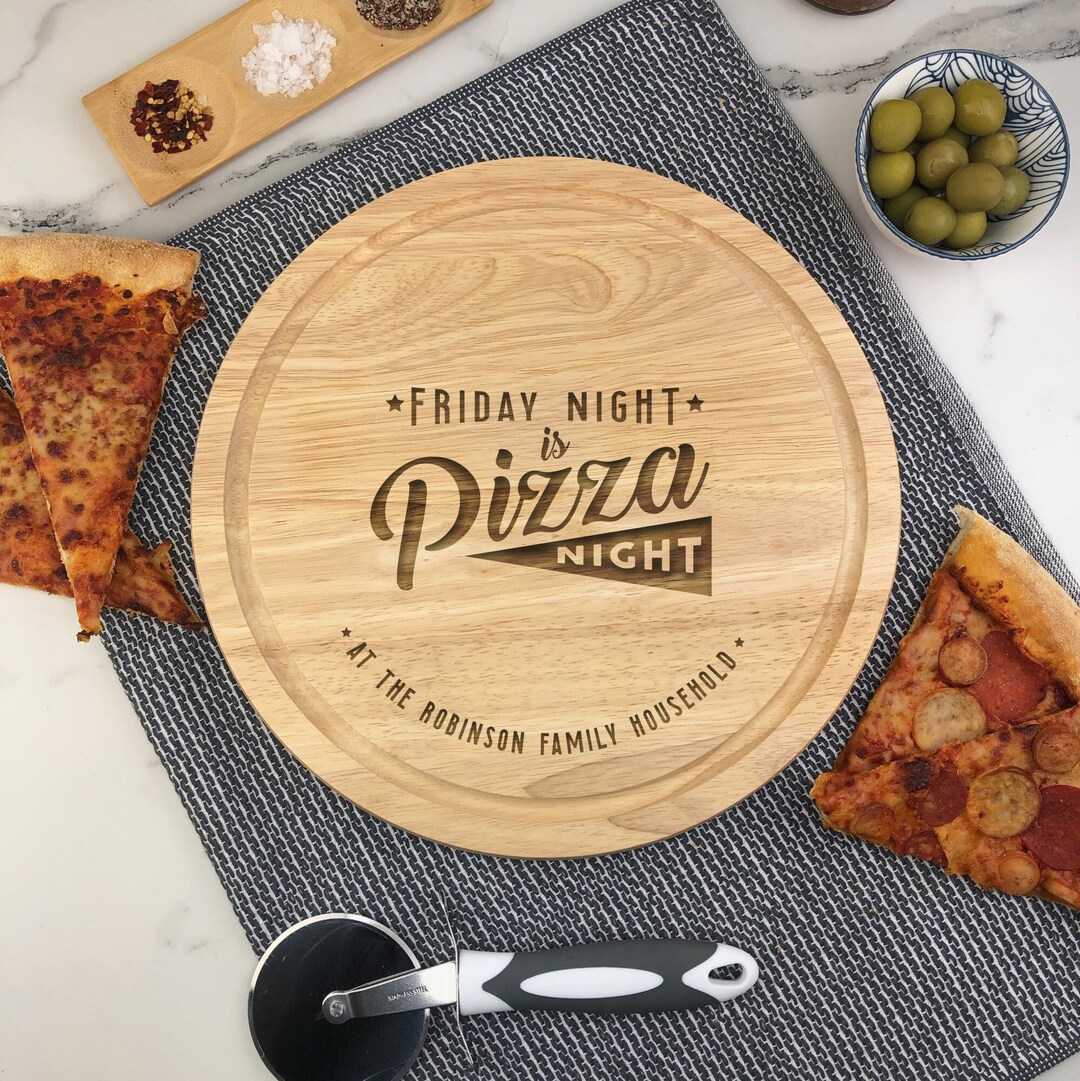 Personalised Pizza Night Chopping Board, Pizza Serving Board, Pizza ...