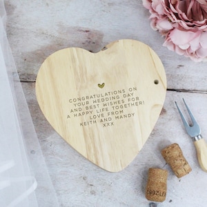 Personalised Wedding Gift, Couples Heart Cheese Board With Tools, Mr ...