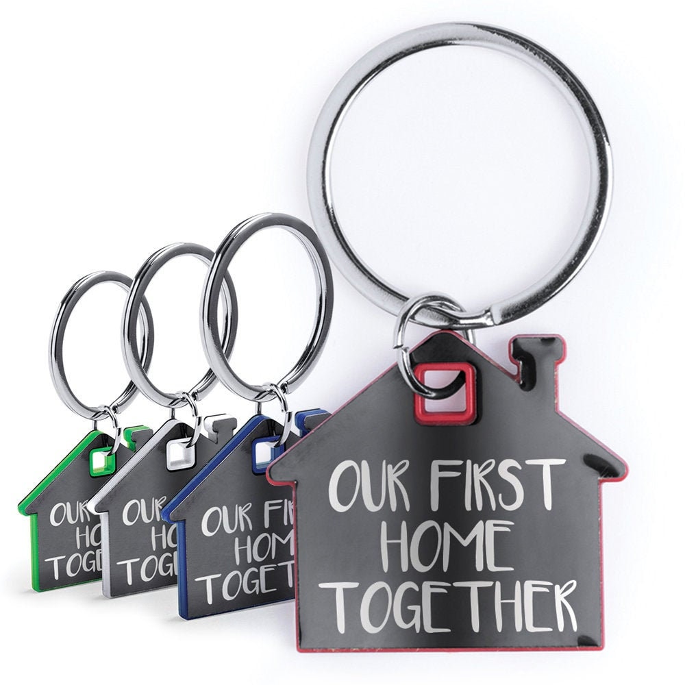 House Shaped Key Ring New Home Our First Home Together Metal - Etsy UK