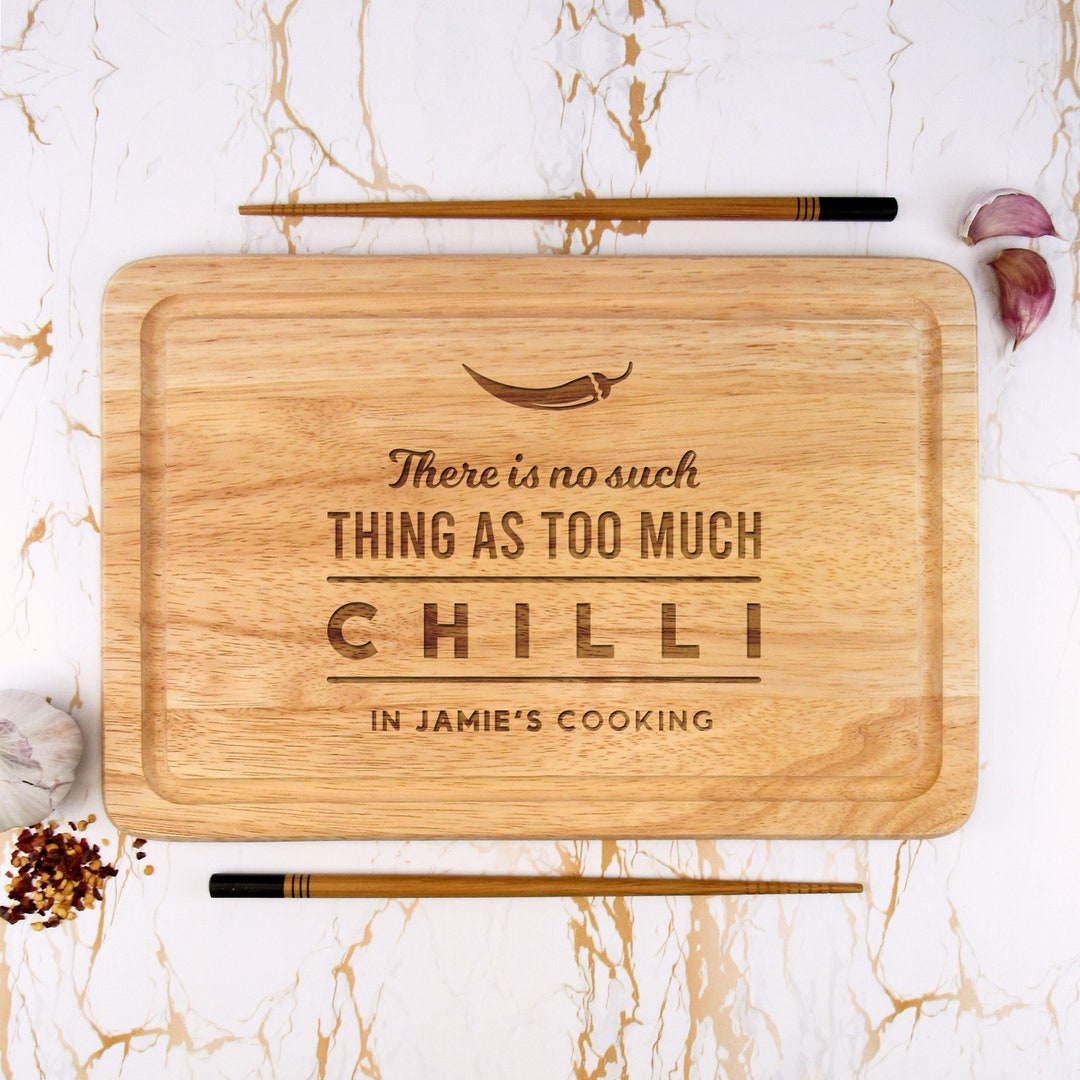 Chilli Chopping Board, Personalised Chilli Lover Gift, Funny Valentines ...