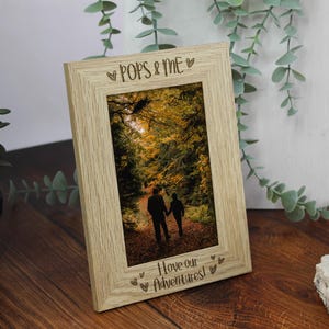 Grandad & Me Photo Frame | Personalised Grandad Gift | Wooden Picture ...