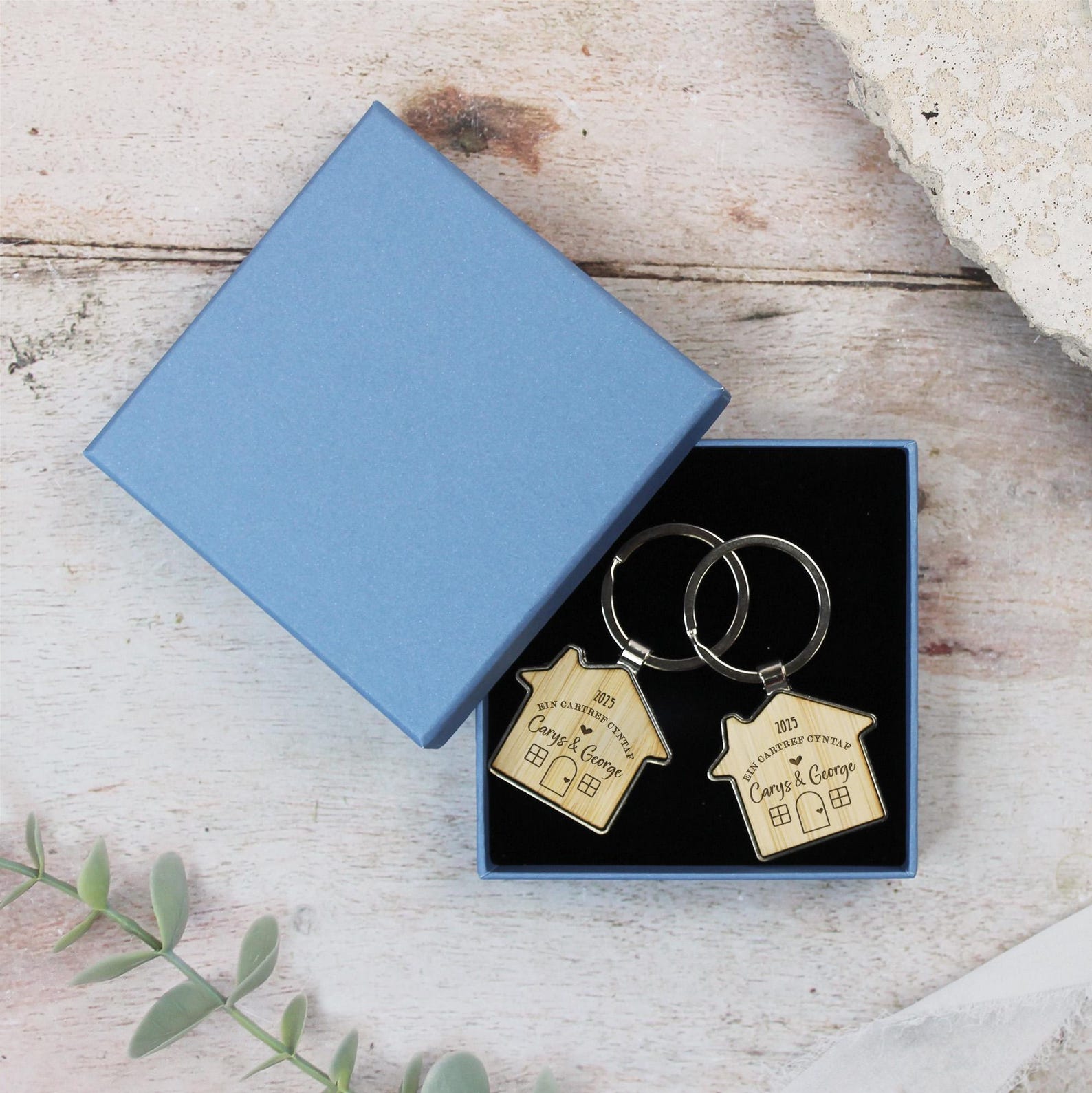 Ein Cartref Cyntaf Welsh House Keyrings, Our First Home, Set of 2 ...