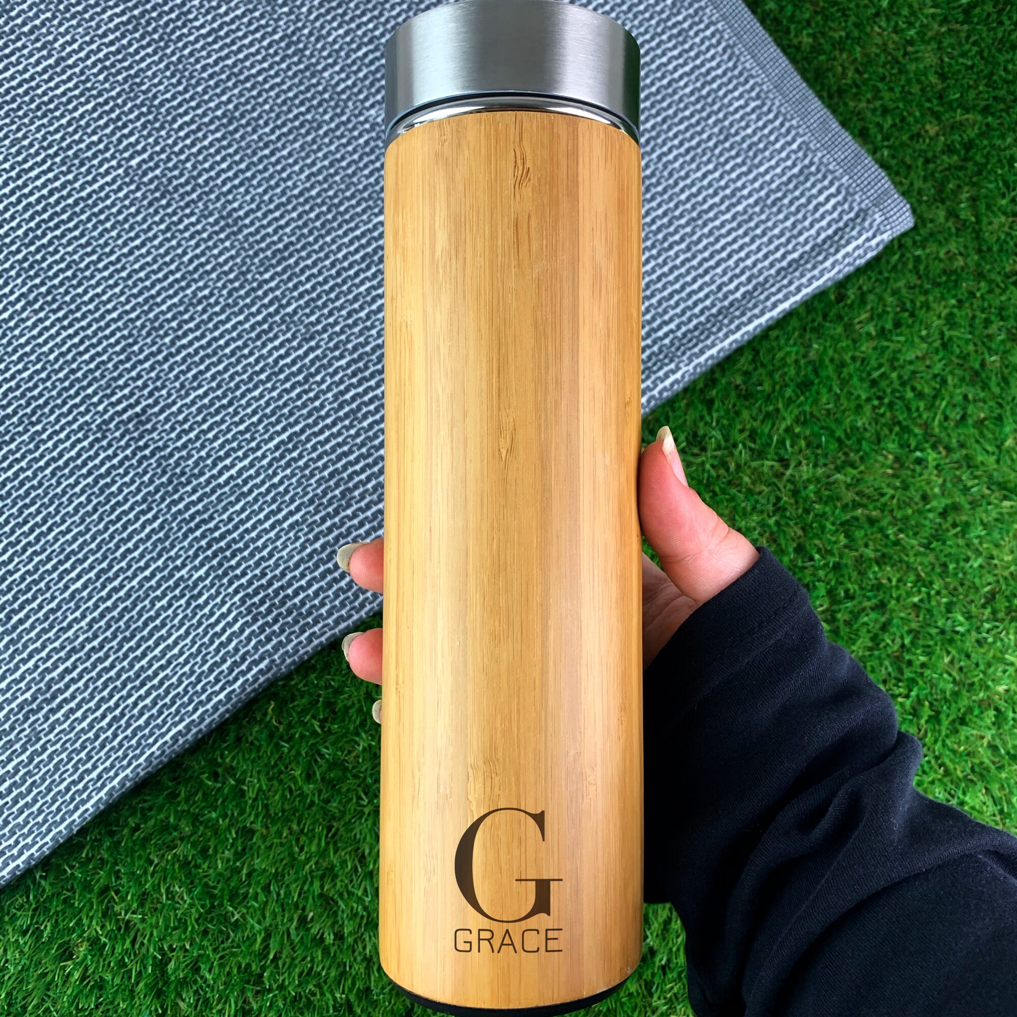 Personalised Eco Bamboo Travel Flask 500ml Insulated Drinks - Etsy