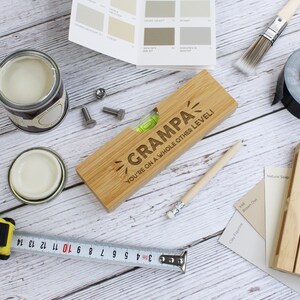 Personalised 2 in 1 Wooden Spirit Level With Bottle Opener, DIY Multi ...