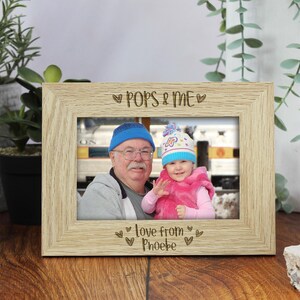 Grandad & Me Photo Frame | Personalised Grandad Gift | Wooden Picture ...