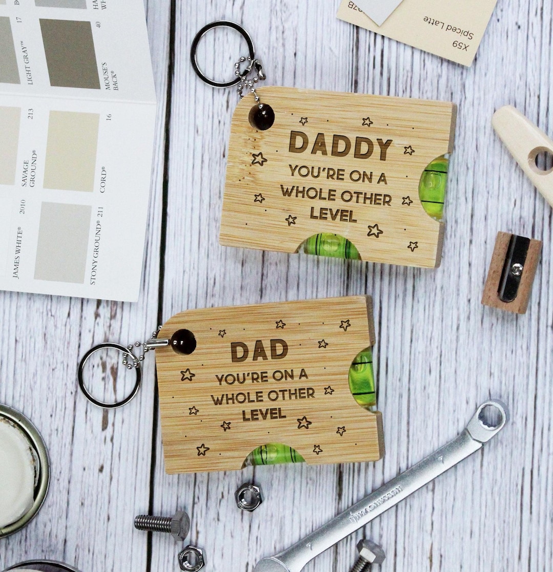 Spirit Level Keyring Bottle Opener for Dad Personalised DIY Multi Tool ...