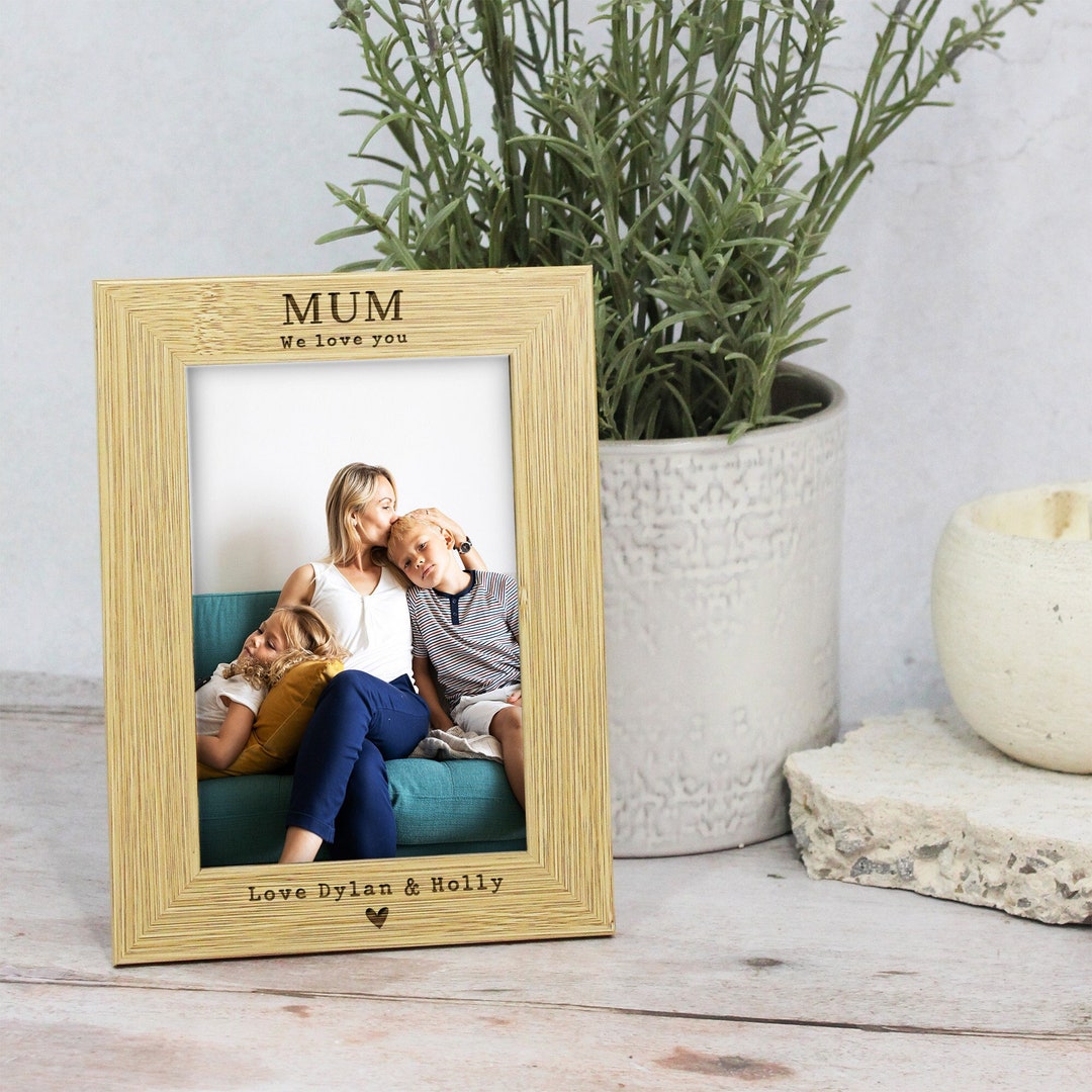 Mum I Love You Personalised Photo Frame for Mothers Day Gift for Mum ...