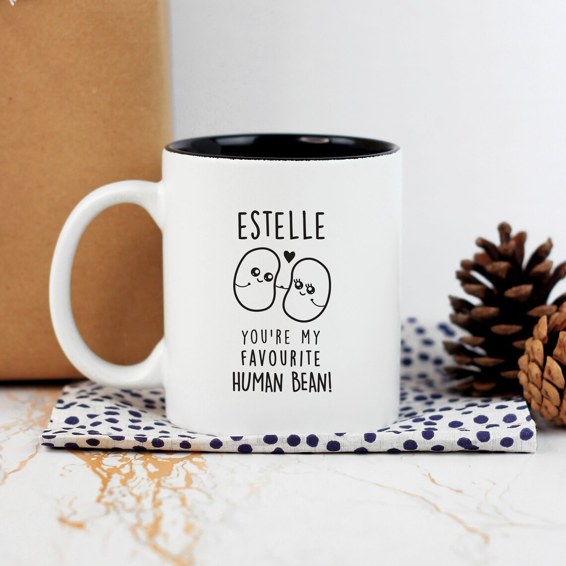 You're My Favourite Human Bean Mug, Personalised Valentines Gift for ...