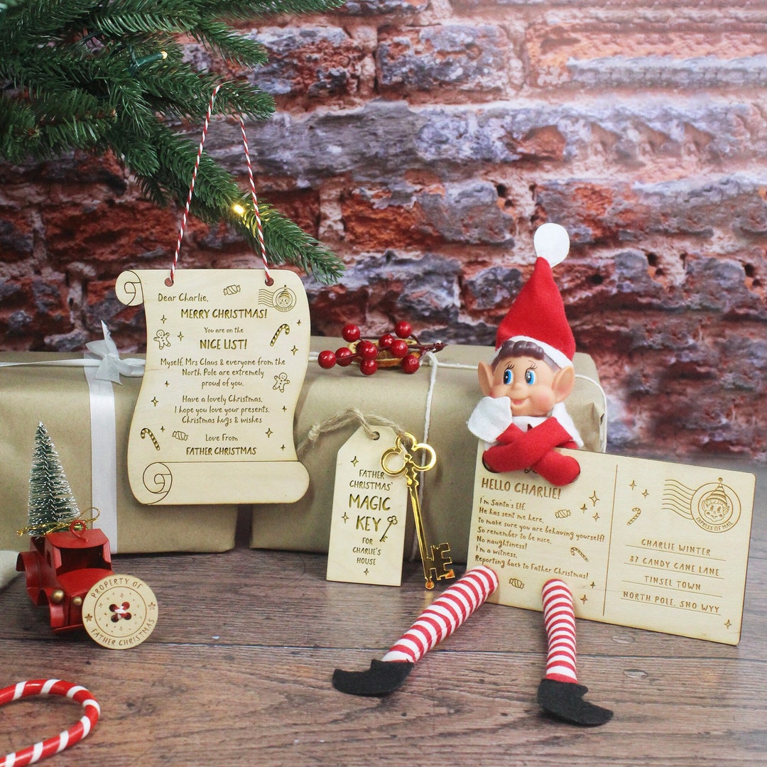 Personalised Magic Christmas Bundle, Silver Father Christmas Eve Kit ...