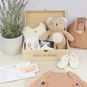 New Baby Wooden Personalised Keepsake Box, New Born Baby, Luxury Baby ...