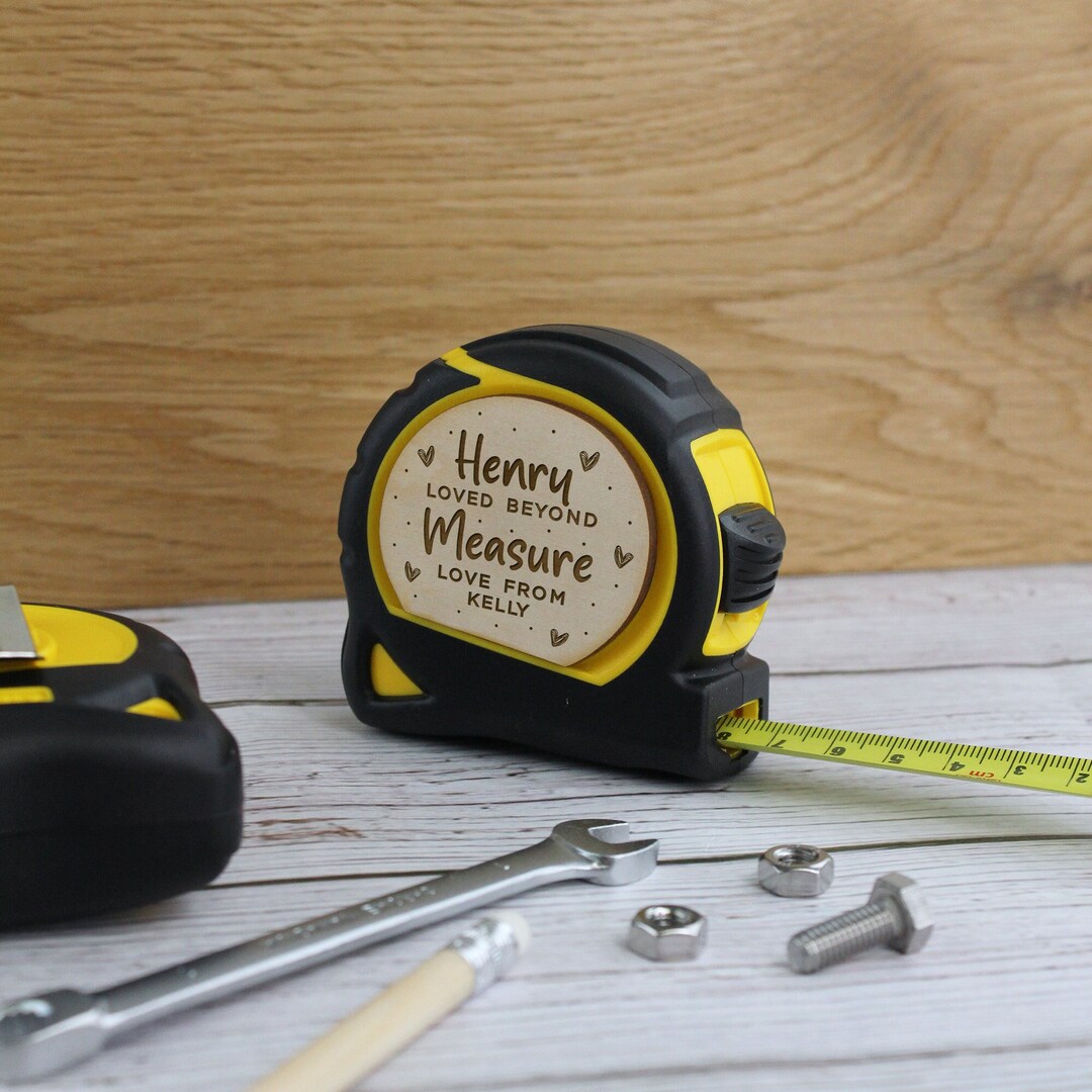 Personalised Loved Beyond Measure Stanley Tape Measure, DIY Boyfriend ...