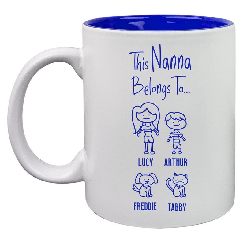This GRANDMA, NANNA Belongs TO Mug, Personalised Mother's Day Gift ...