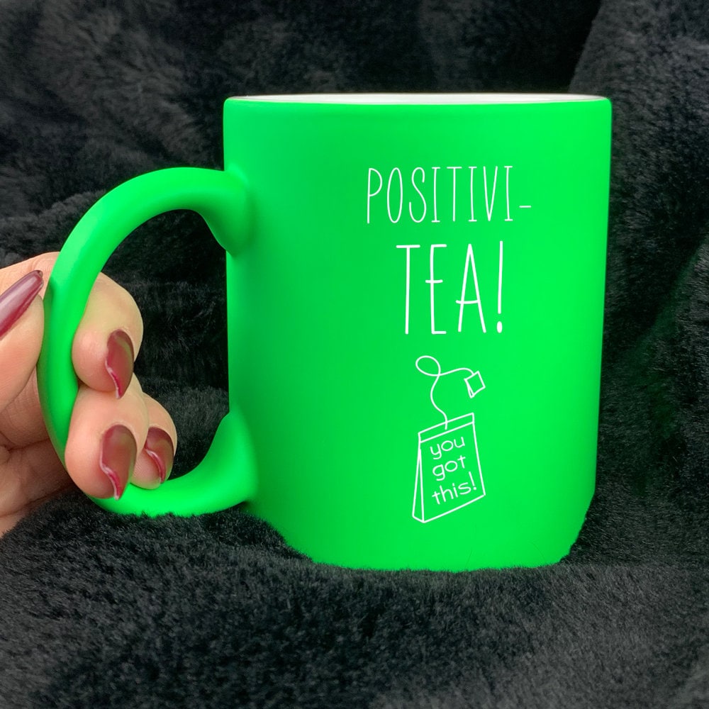 Positivity Mug Positivi-tea Coffee Mug Inspirational Tea - Etsy Canada