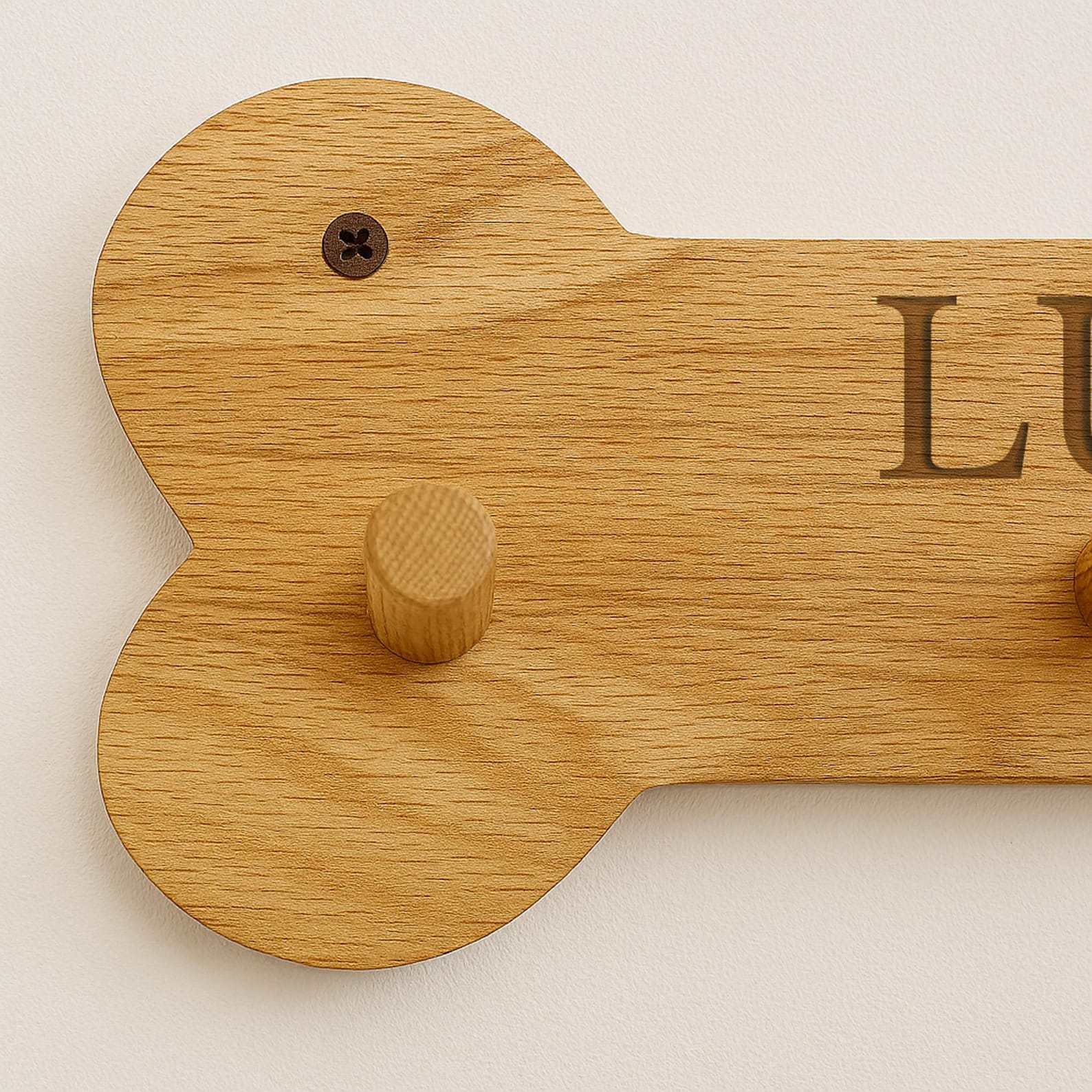 Personalised Dog Lead Holder | Wooden Dog Leash Hanger With 3 Hooks ...