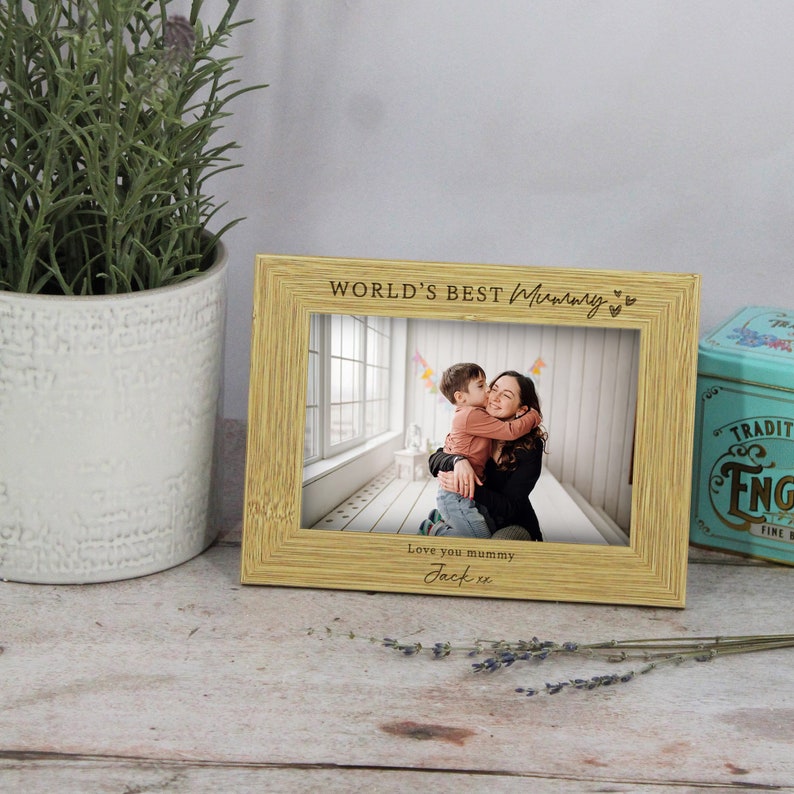 World's Best Mummy Personalised Photo Frame, Birthday Gift for Mum ...