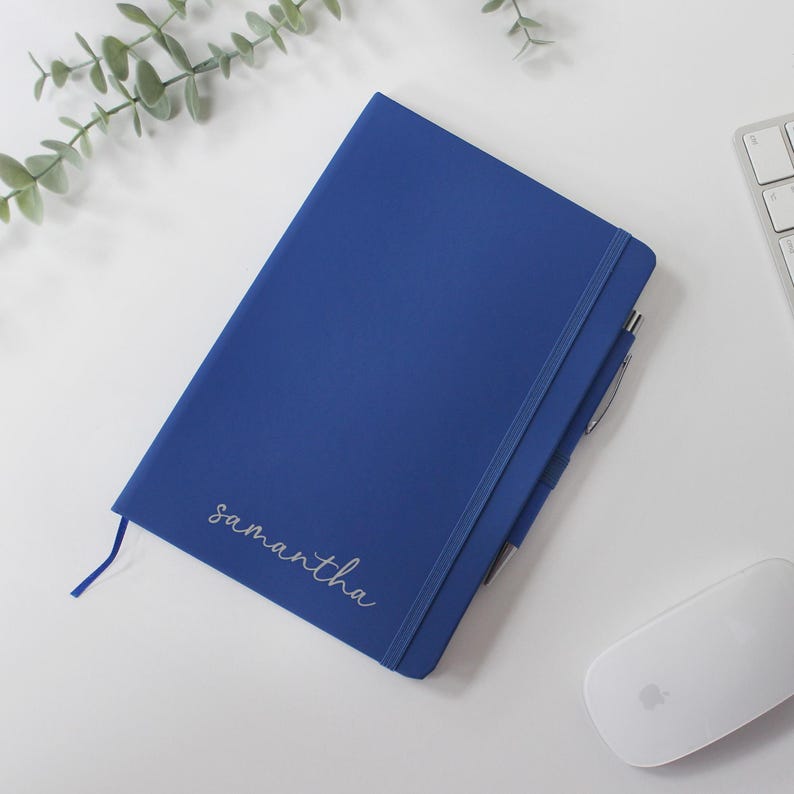 Notebook & Pen Set Personalised Name Office Journal New Employee Gift ...