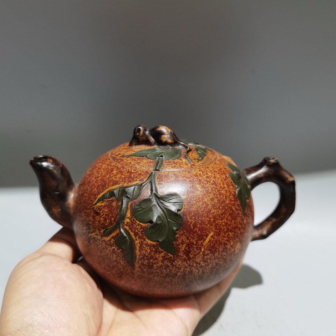 Chinese Antique Hand-painted Clay Exquisite Rare Golden Rat Blessing ...