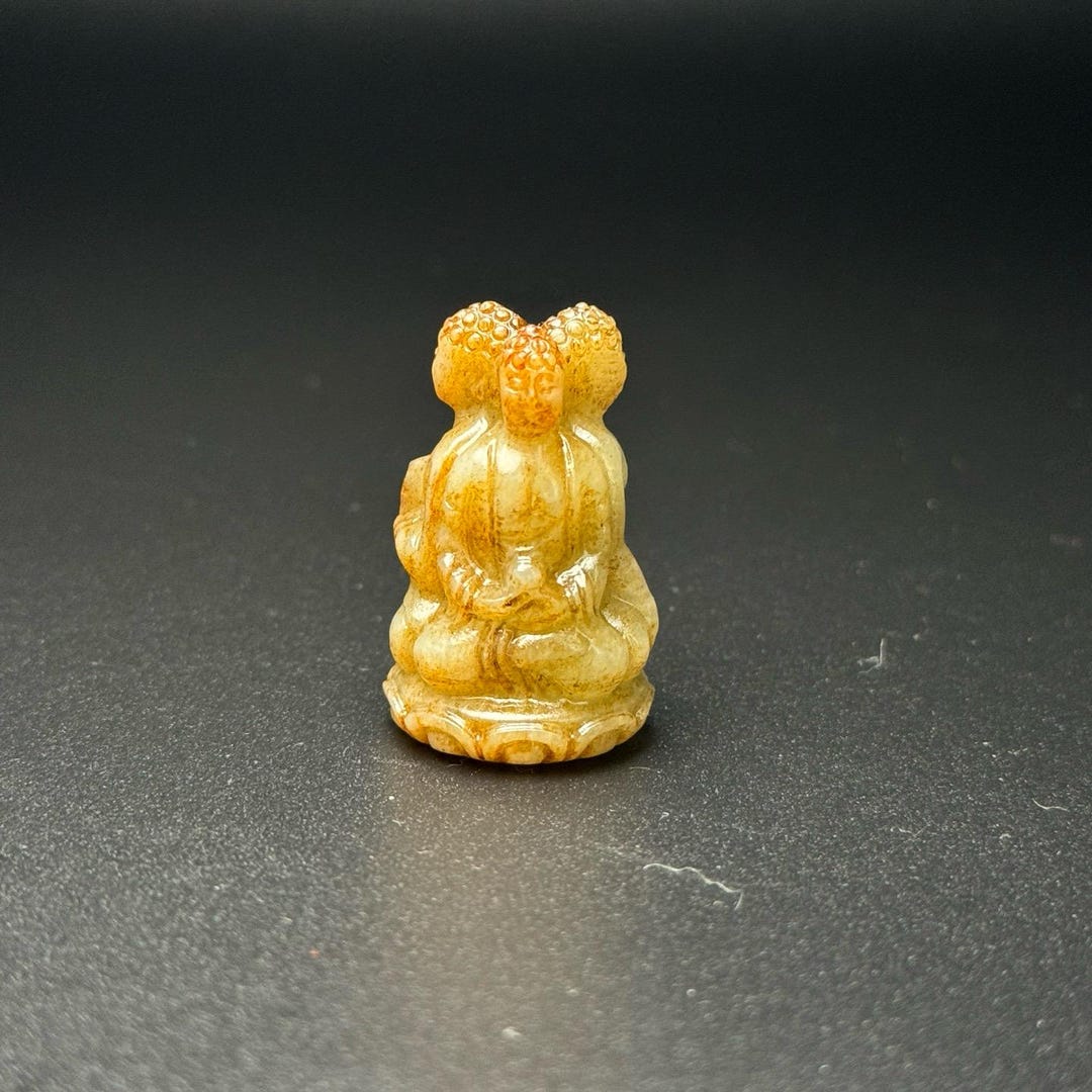 Beautiful and Rare Three-faced Buddha Pendant Hand-carved From Chinese ...