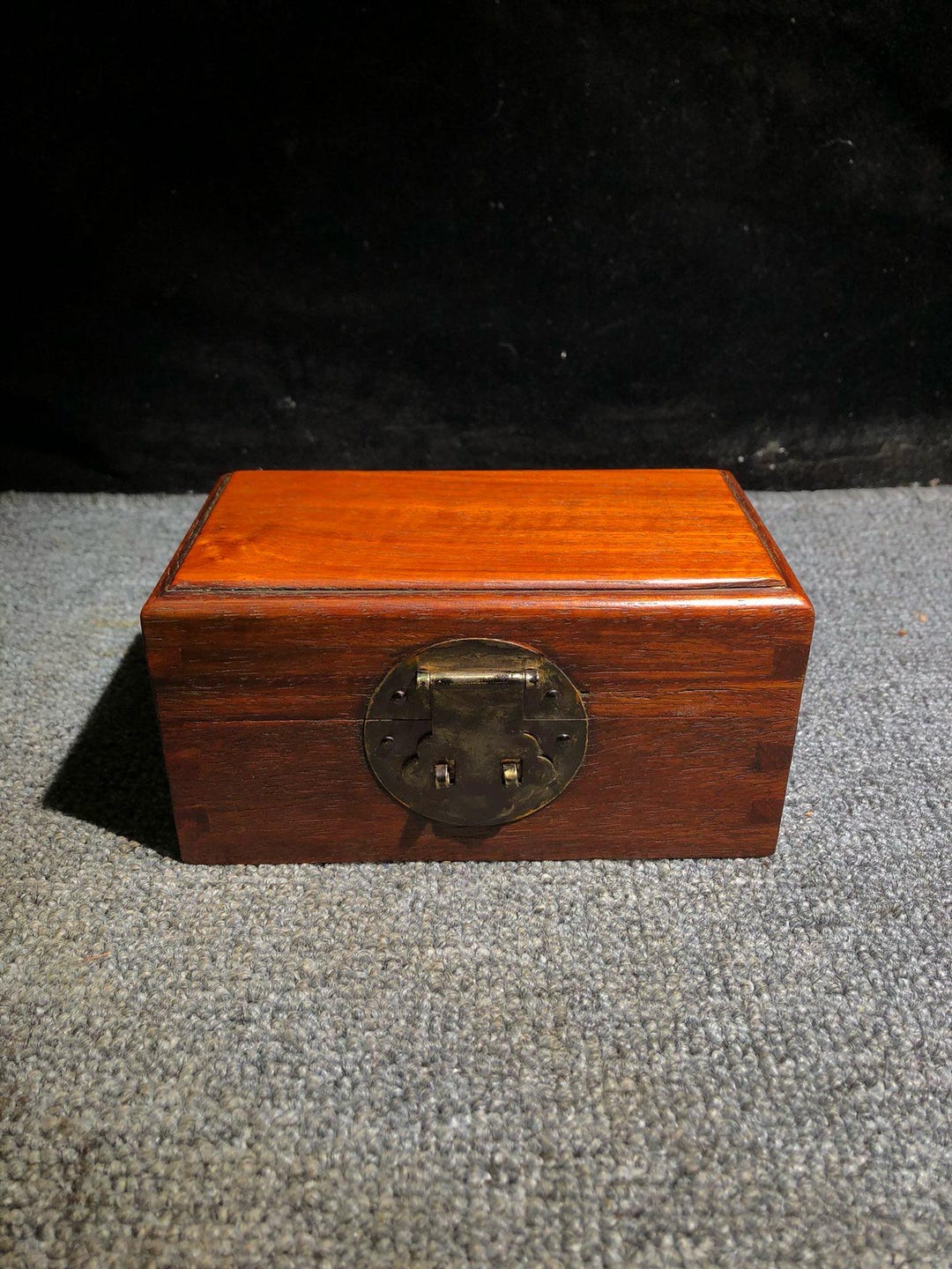 Chinese Antique Pure Hand-carved Exquisite Rare Rosewood Plain Jewelry ...