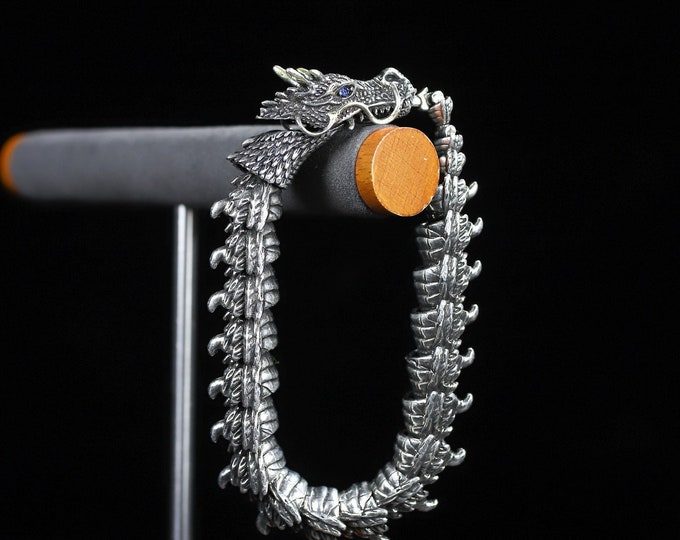 Dragon Armband STERLING SILBER 925 Türkis Chinesischer Drache Altes ...