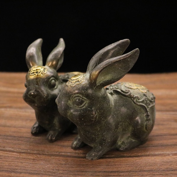 Antique Bronze Rabbit - Etsy