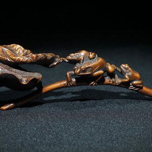Chinese Antique Boxwood Hand-crafted Carefully Carved Frog Pen - Etsy