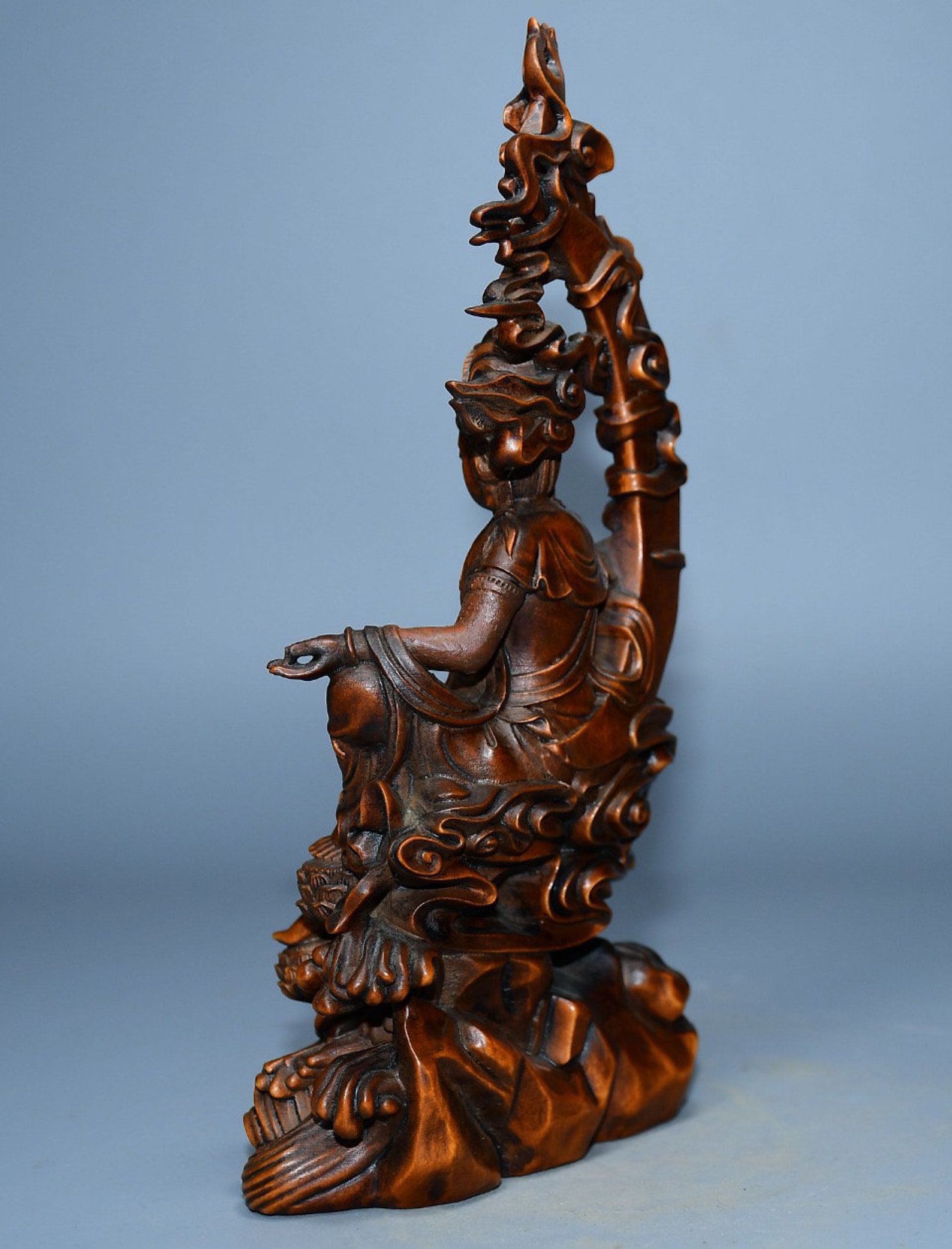Exquisite and Rare Zizai Guanyin Ornament Hand Carved From Chinese ...