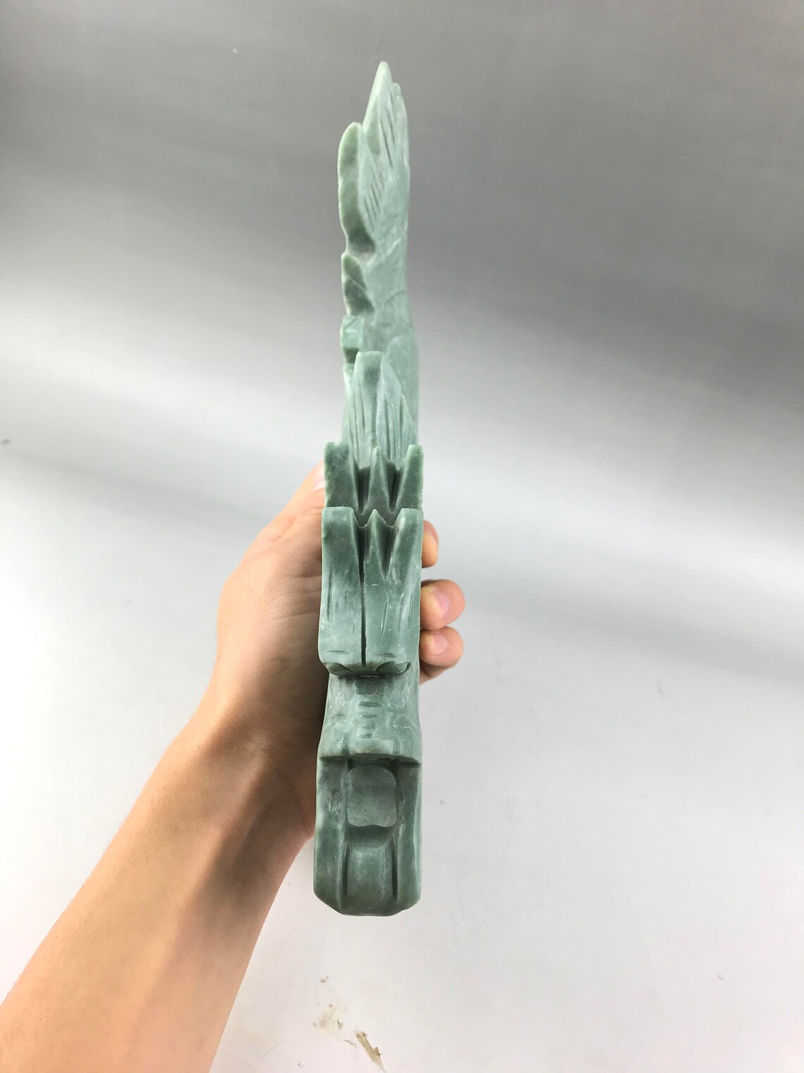 A Dragon Carved by Hand on a Large Pure Natural Jade Statue in - Etsy