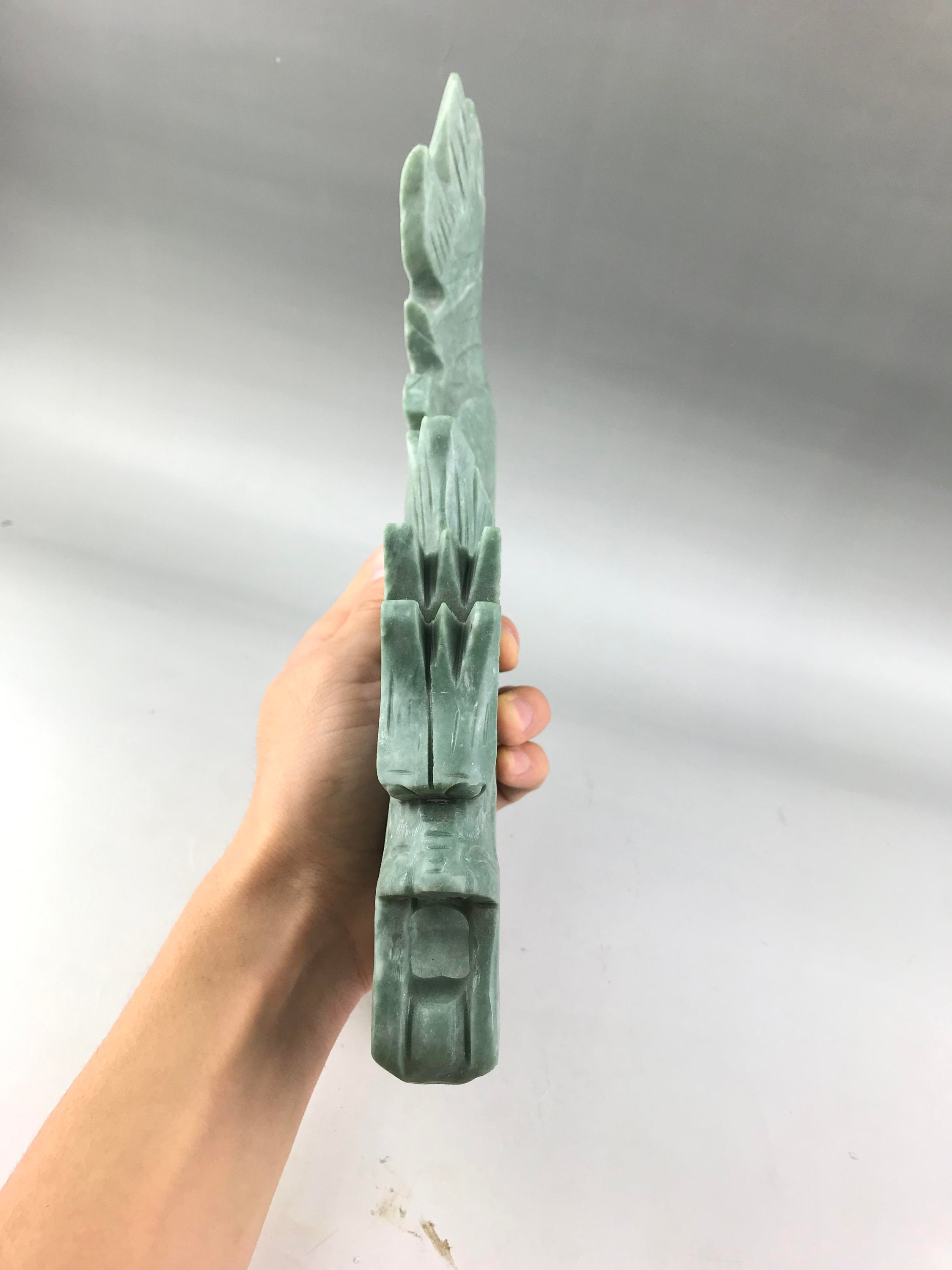 A Dragon Carved by Hand on a Large Pure Natural Jade Statue in China - Etsy