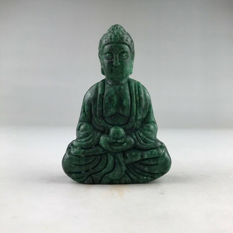 Carved Jade Buddha Statue - Etsy