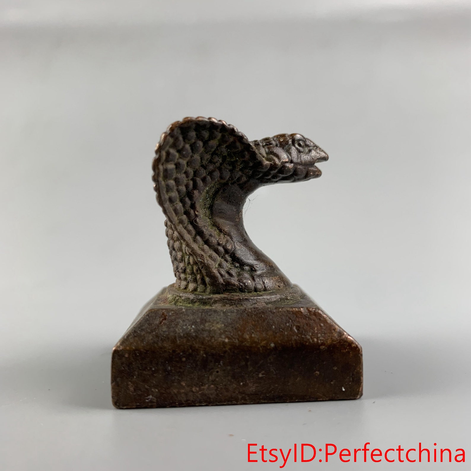 Chinese Antique Snake Statue Seal of Qing Dynasty Zodiac - Etsy
