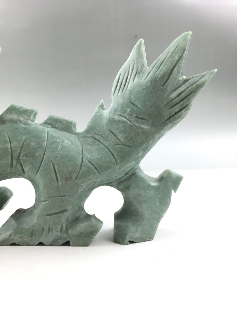 A Dragon Carved by Hand on a Large Pure Natural Jade Statue in - Etsy