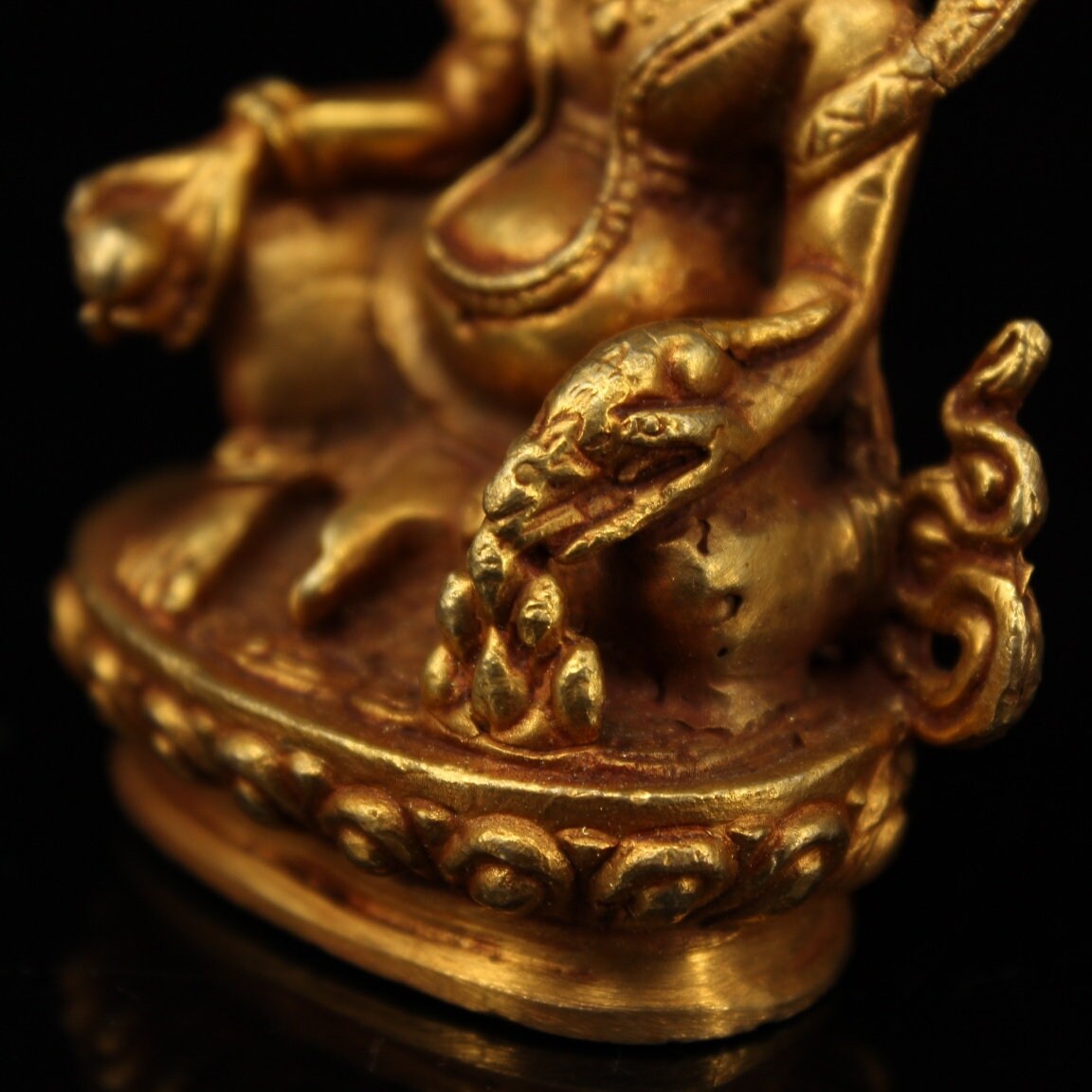 The Chinese Antique Statue of the God of Wealth in Red Copper | Etsy