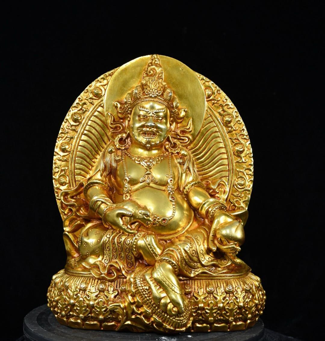 Exquisite Handcrafted Pure Copper Backlit Weasel God of Wealth Statue ...