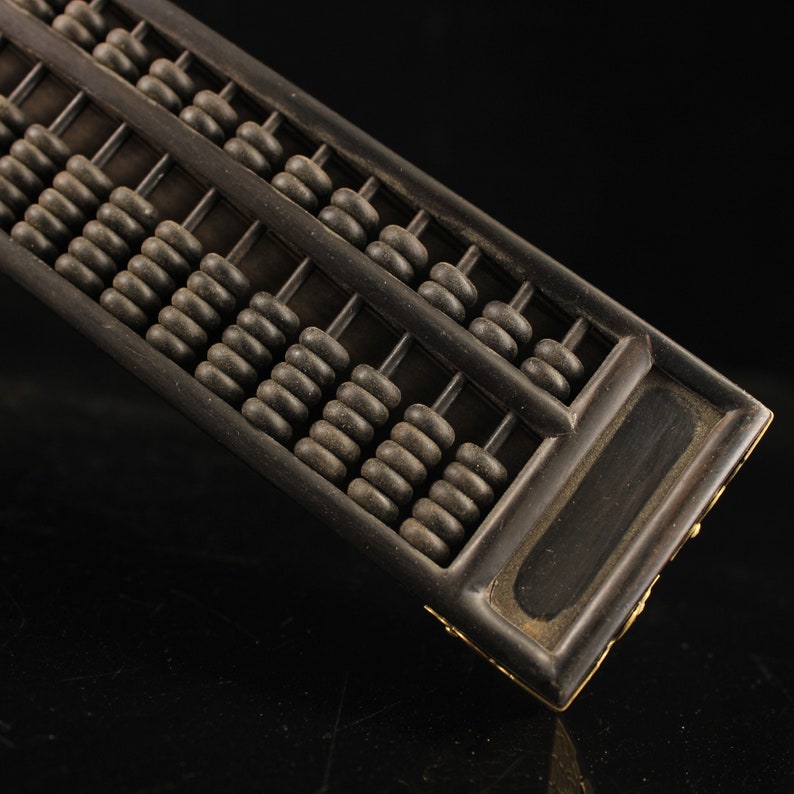 Ancient Chinese Black Sandalwood Abacus Inlaid With Precious - Etsy