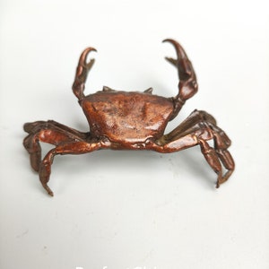 Exquisite Rare Copper Crab Statue Ornaments Handmade From Chinese ...