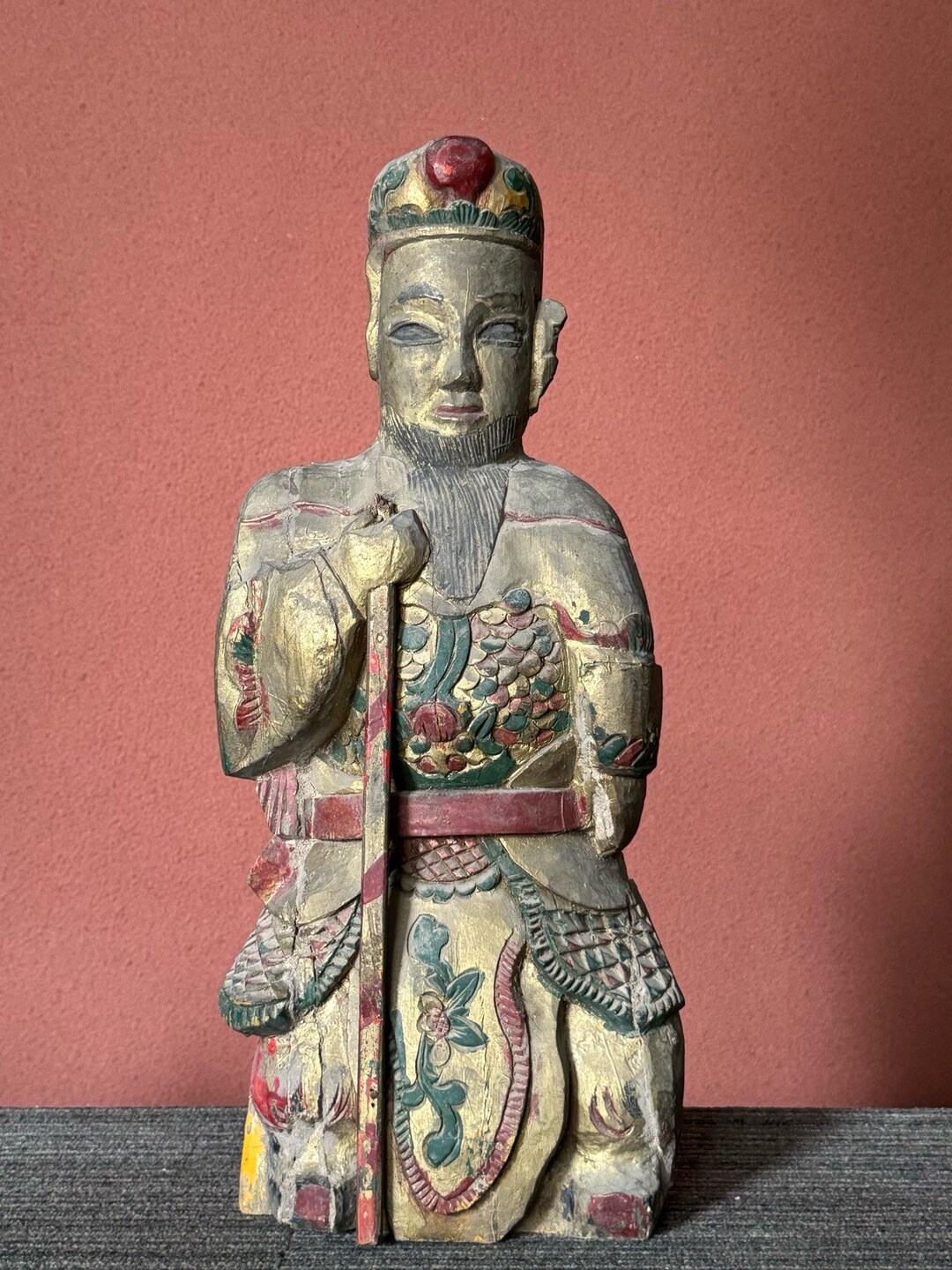 Chinese Antique Pure Hand-carved Large Exquisite Rare Wood Carving ...