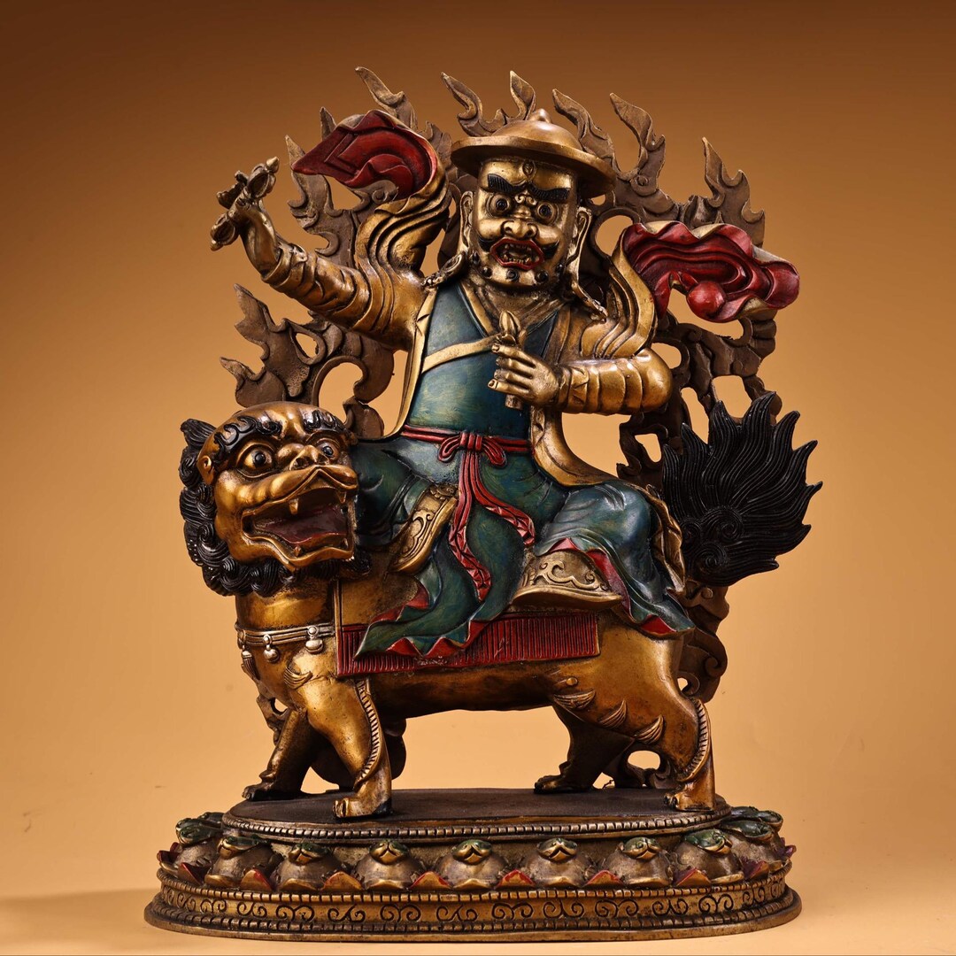 Chinese Antique Pure Hand-made Large Pure Copper High Relief Engraved ...