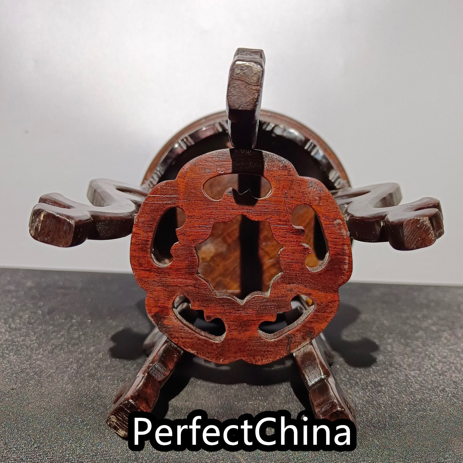 Chinese Antique Hand-carved Old Wooden Tea Table Round Table | Etsy