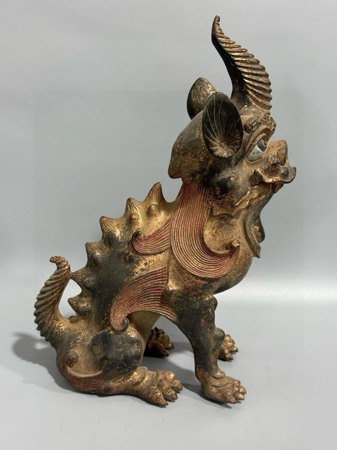 Exquisite and Rare Pure Copper Unicorn Statue Ornament Handmade From ...
