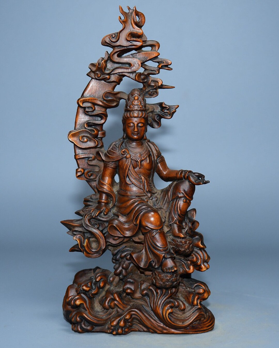 Exquisite and Rare Zizai Guanyin Ornament Hand Carved From Chinese ...