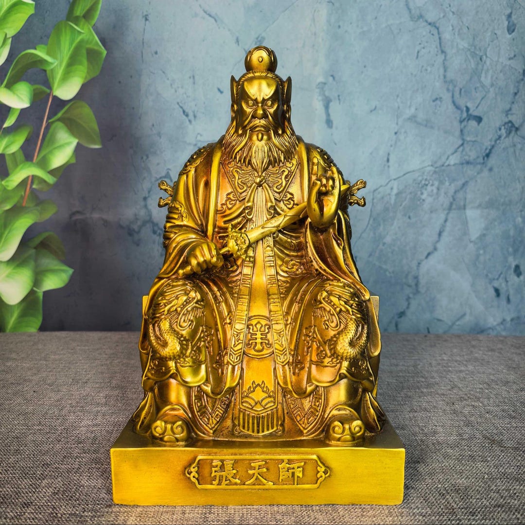A Rare and Exquisite Handcrafted Chinese Antique Bronze Statue of Zhang ...