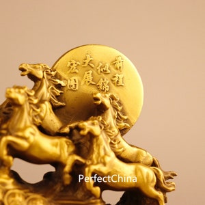 Handmade Exquisite Rare Pure Copper Gilt Statue Ornaments of Eight ...
