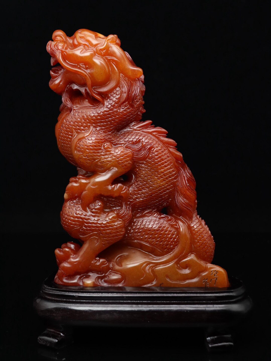 Chinese Antique Pure Hand-carved Exquisite Rare Shoushan Stone Red ...