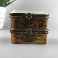 Vintage Vietnamese Abalone Inlay Lacquer Box - Etsy