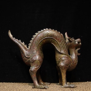 Beautiful and Rare Bronze Dragon Statue Ornament Made by Chinese ...