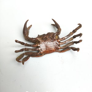 Exquisite Rare Copper Crab Statue Ornaments Handmade From Chinese ...
