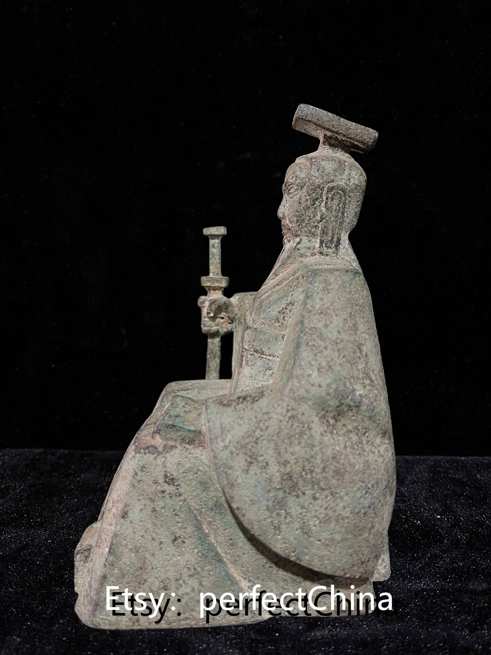 Chinese Antique Hand-carved Copper Red Spot Green Rust Qin - Etsy