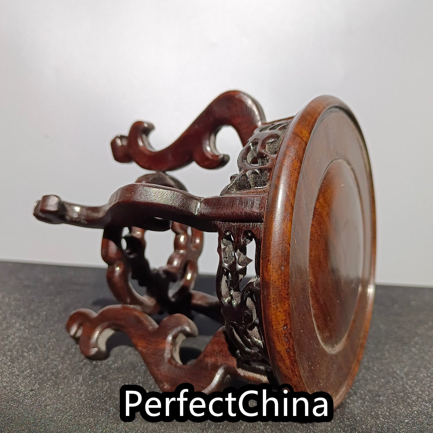 Chinese Antique Hand-carved Old Wooden Tea Table Round Table | Etsy